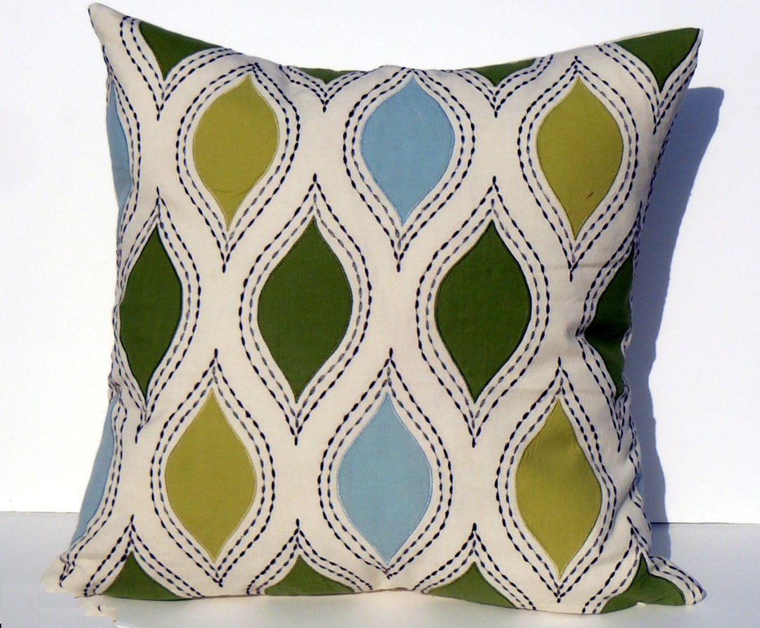 Let's Dance in Chartreuse & Sky- This Listing is for One Pillow - Etsy