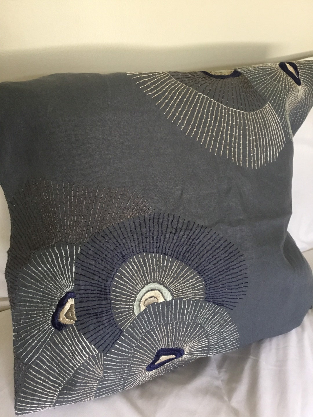 Bloom Emb in Slate/indigo by Groundworks - Etsy