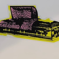Vampire Girl Coffin STICKER- Spooky Cute - Goth - Etsy