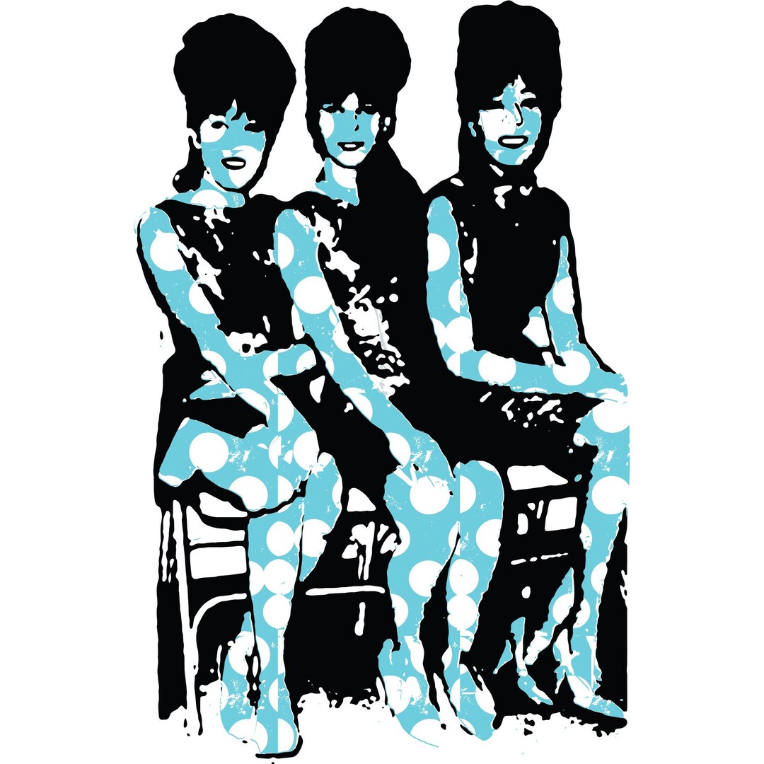 Ronnie Spector Ronettes Art Print: Blue Polka Dot Girl Group Pop Art - Etsy