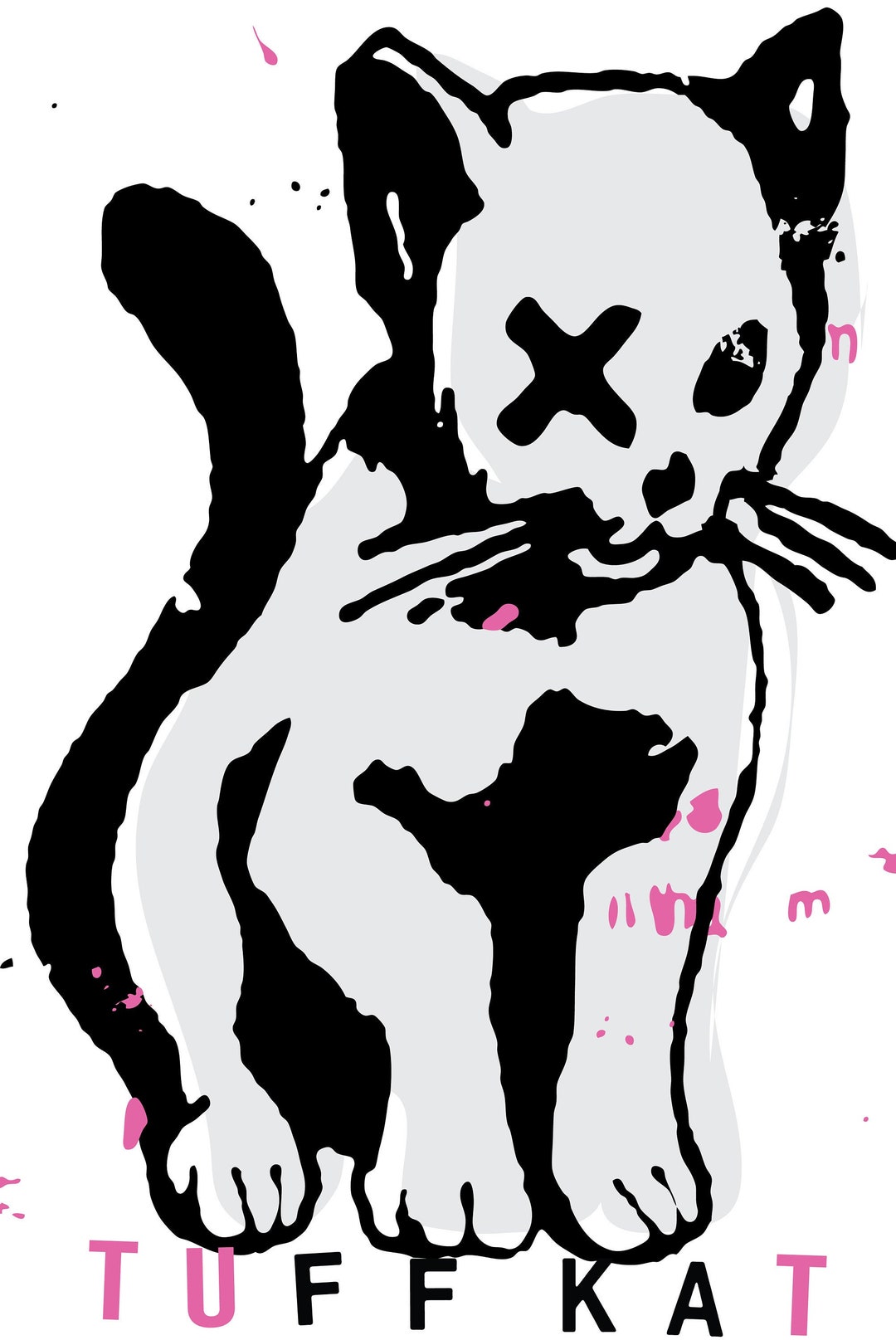 Tuff Kat One-eye Cat Print: Lowbrow Rockabilly Punk Art (12"x18") - Etsy