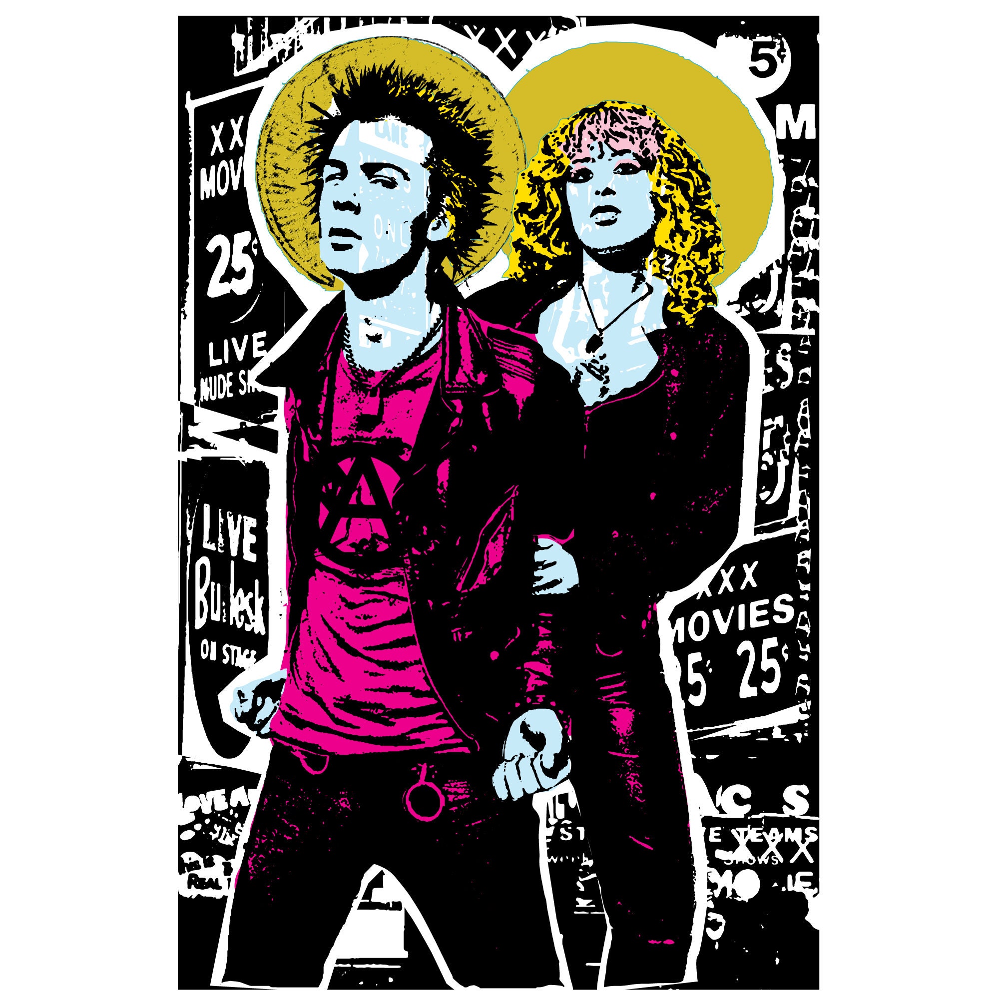 Sid And Nancy Sex Pistols Sid Vicious Punk Poster Punk Etsy Israel