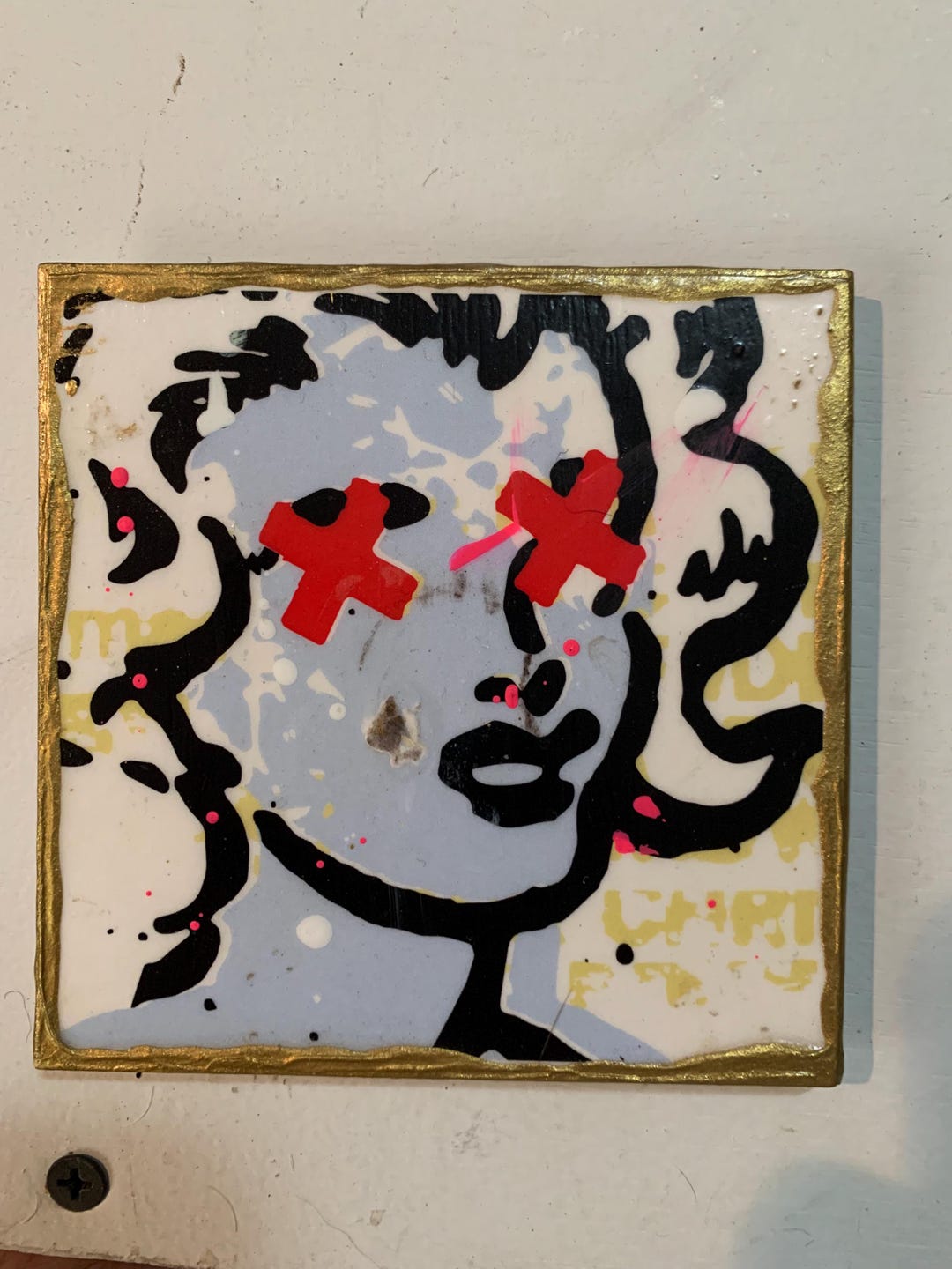 Handmade Pop Art Magnet: Pin-up Girl, Lowbrow Art (4x4in) - Etsy UK