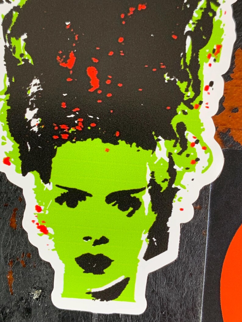 Bride of Frankenstein Sticker / Horror Art / Monster / Goth / Lowbrow ...