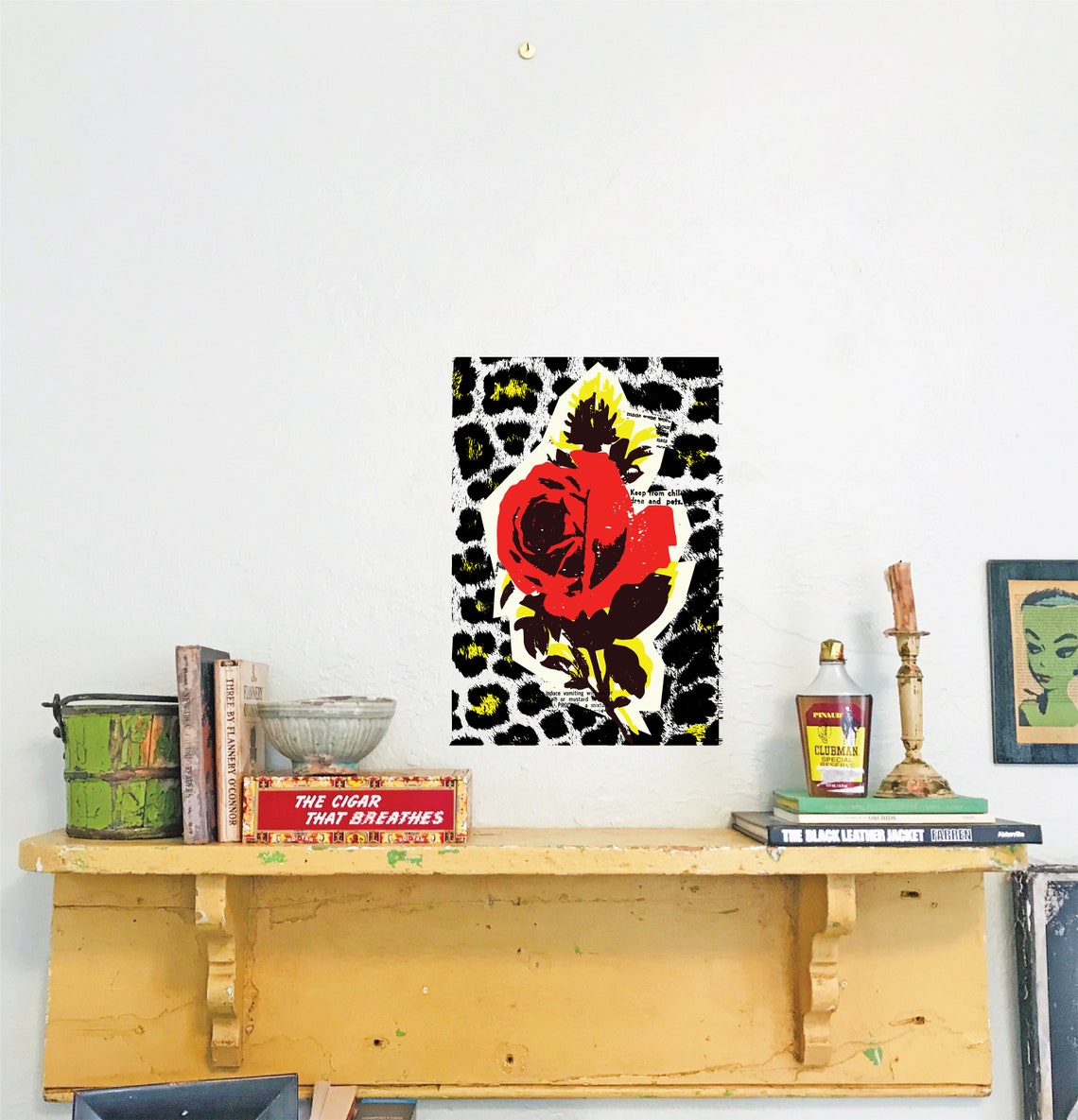 Roses/ Leopard Print / Punk Style / Cut and Paste/ Lowbrow / Pop Art ...