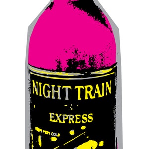 Night Train/ Thunderbird /set of 2 / 12x36 Each / Liquor Art / Art ...
