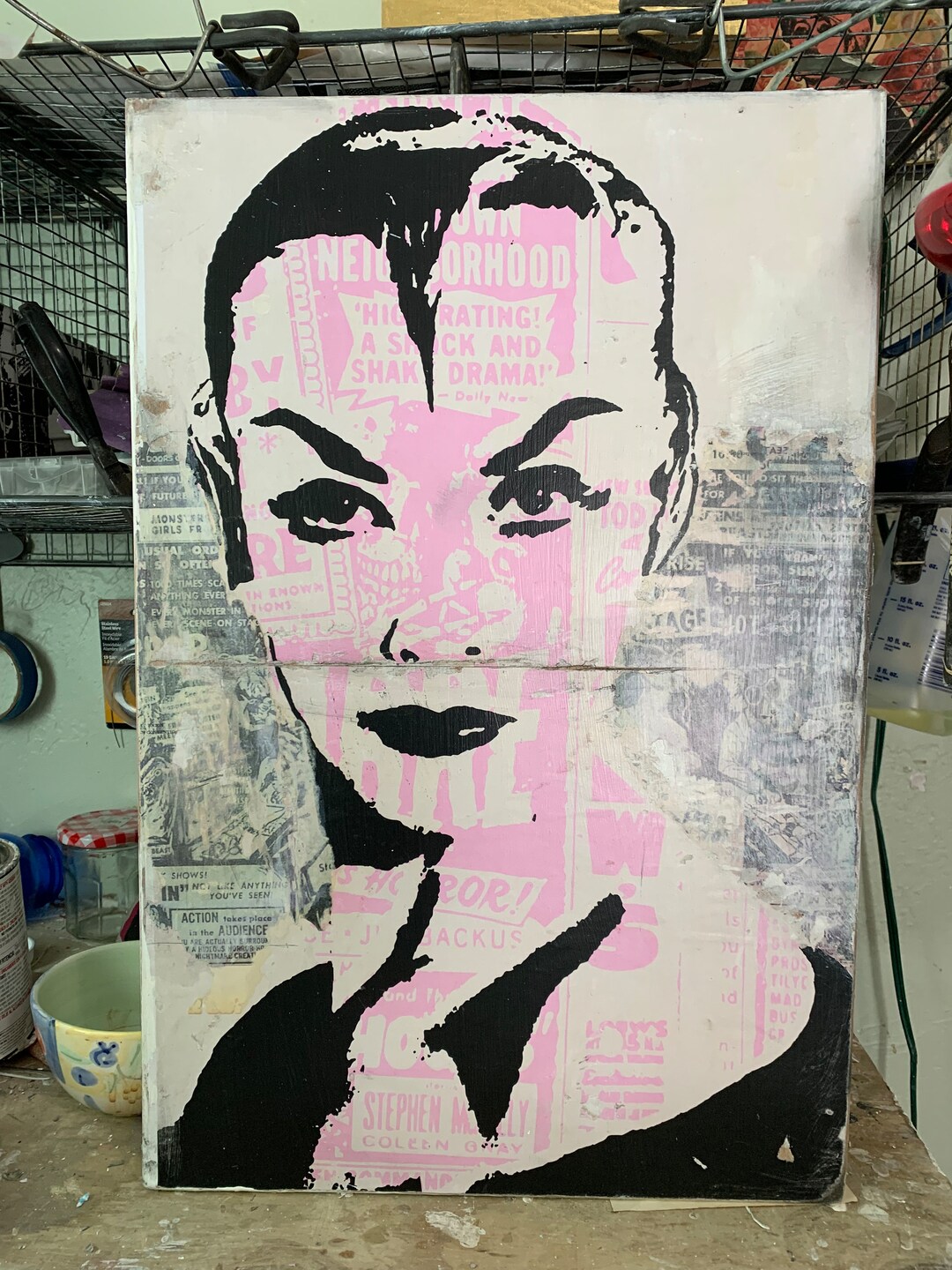 Vampira Mixed Media Art: Horror Pin-up on Wood (20x18in) - Etsy