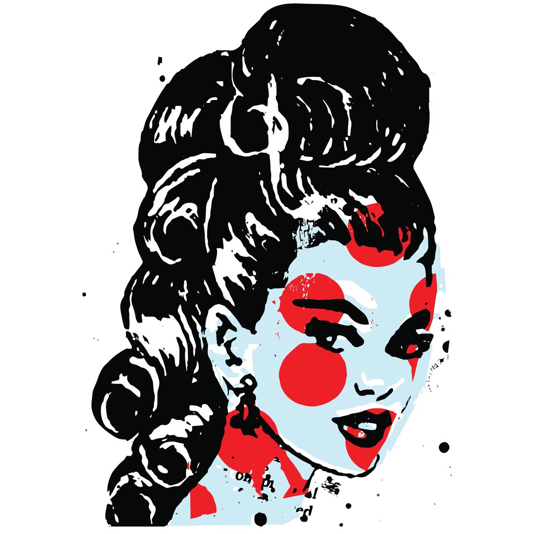 60s Bouffant Girl Art Print: Lowbrow Pin-up Style - Etsy