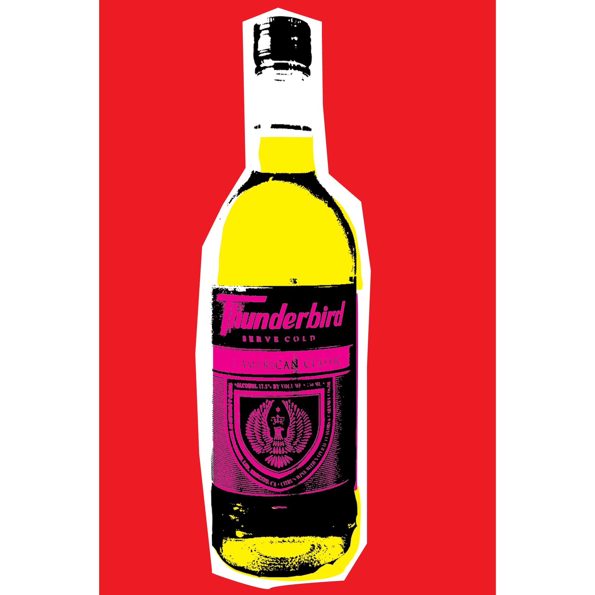 Thunderbird Wine Art / Liquor Art / Art Print / Bum Wine / - Etsy Israel