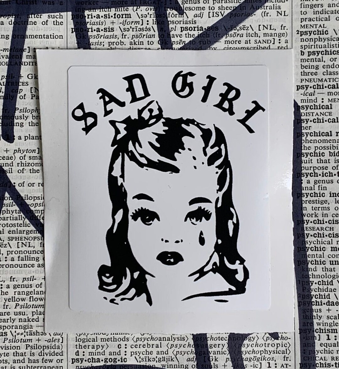 Sad Girl Sticker / Tear Drop /lowbrow/ Oldies/ Lowrider / Tattoo ...