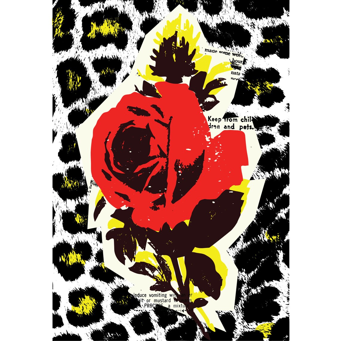 Roses/ Leopard Print / Punk Style / Cut and Paste/ Lowbrow / Pop Art ...