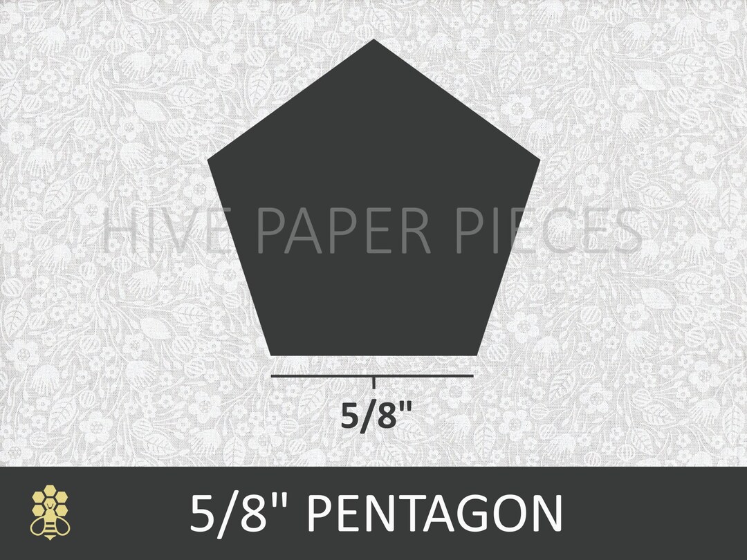 Hive Paper Pieces - 5/8" PENTAGONS - English Paper Piecing - Choose ...