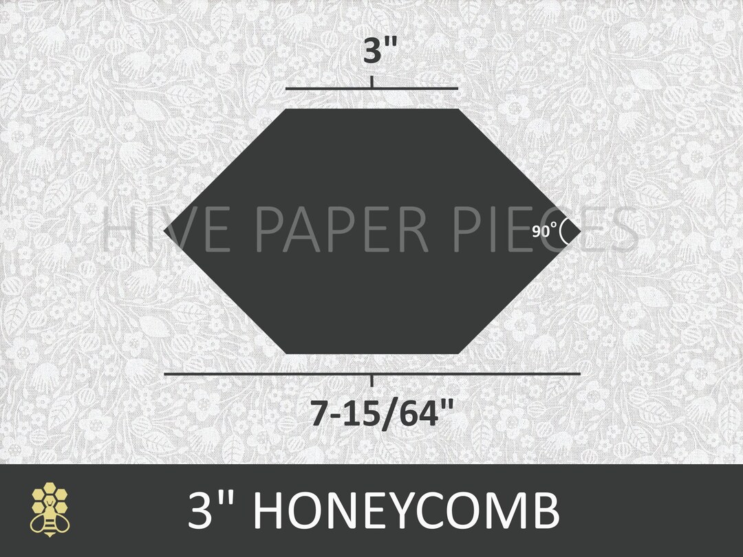 Hive Paper Pieces - 3" HONEYCOMBS - English Paper Piecing Quilt Hexies ...
