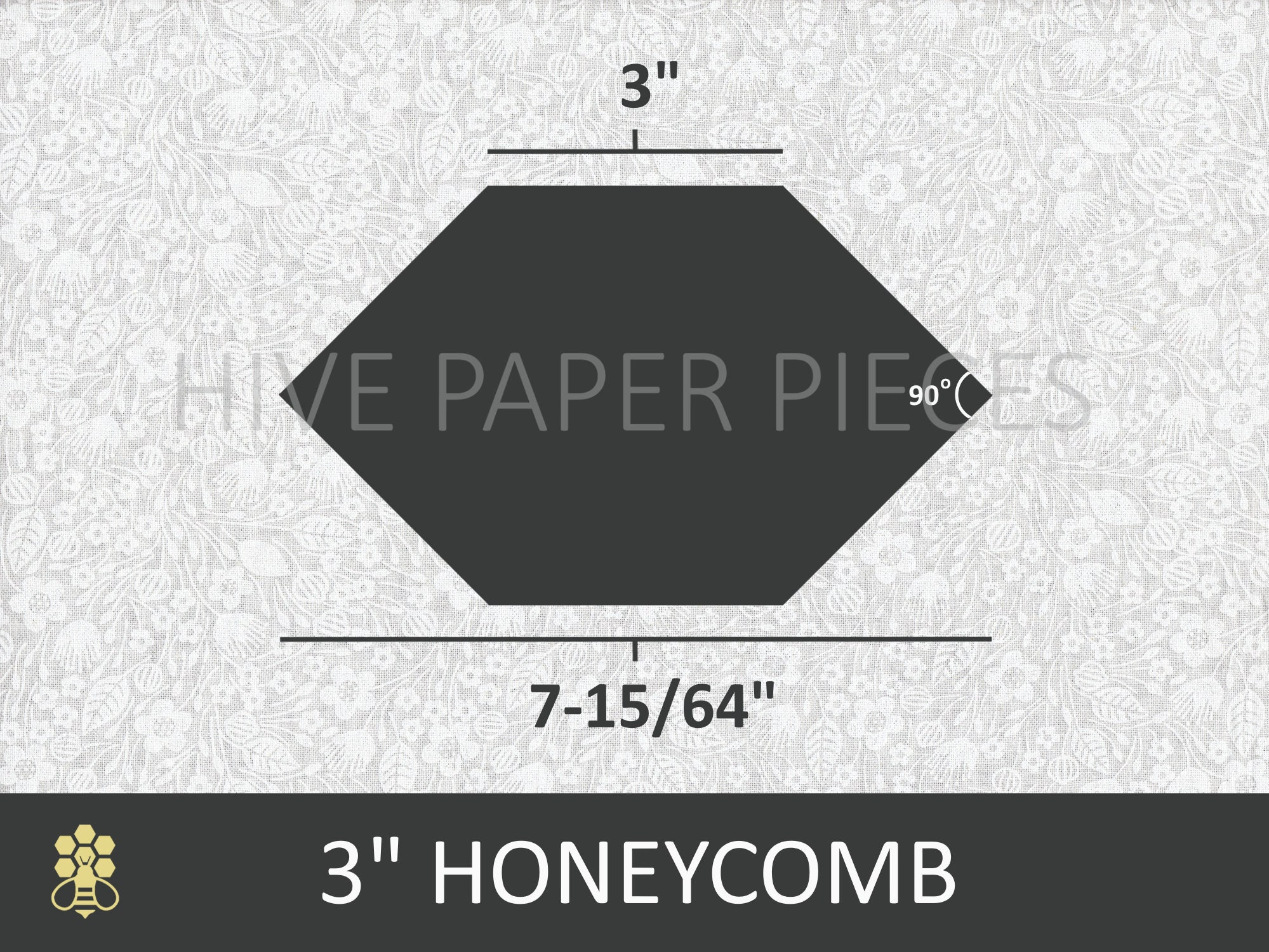 Hive Paper Pieces 3 HONEYCOMBS English Paper Piecing Quilt Hexies ...