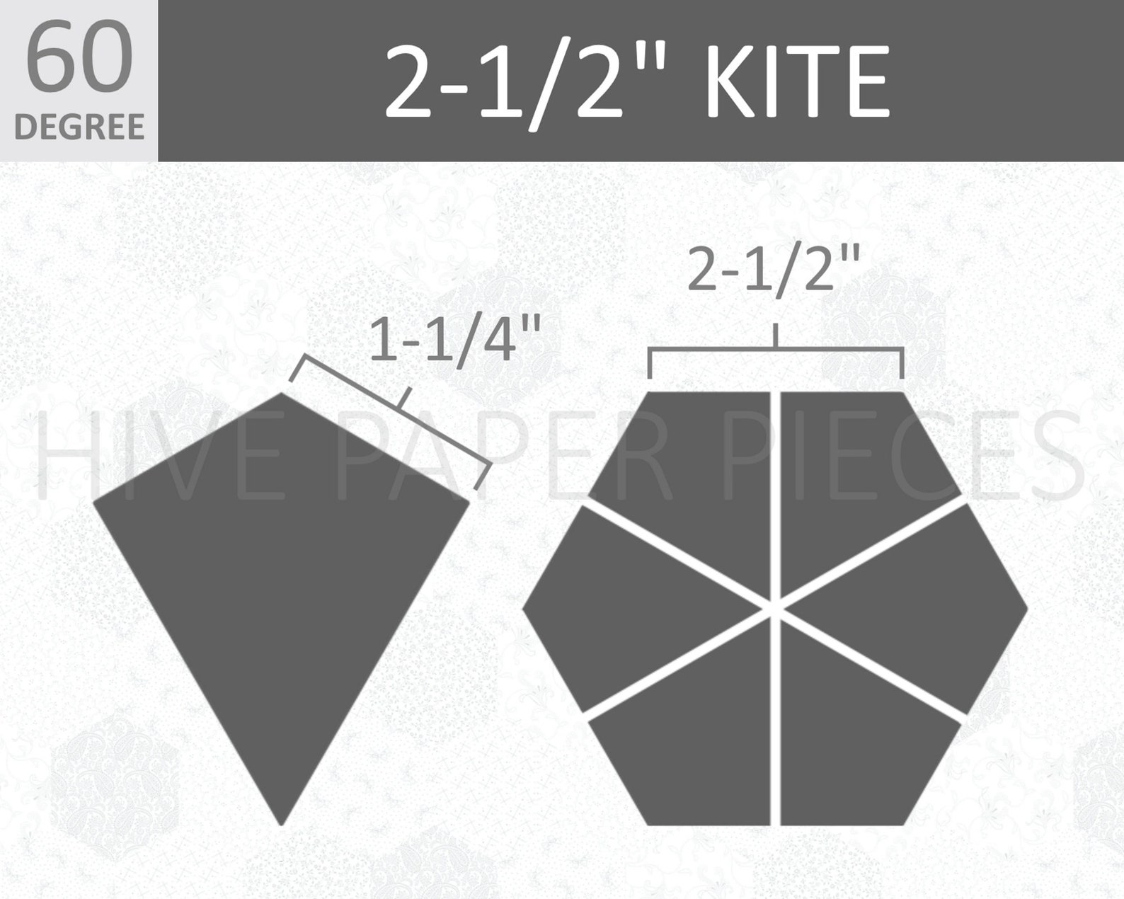 Hive Paper Pieces 2-1/2 KITES 60 Degree English - Etsy
