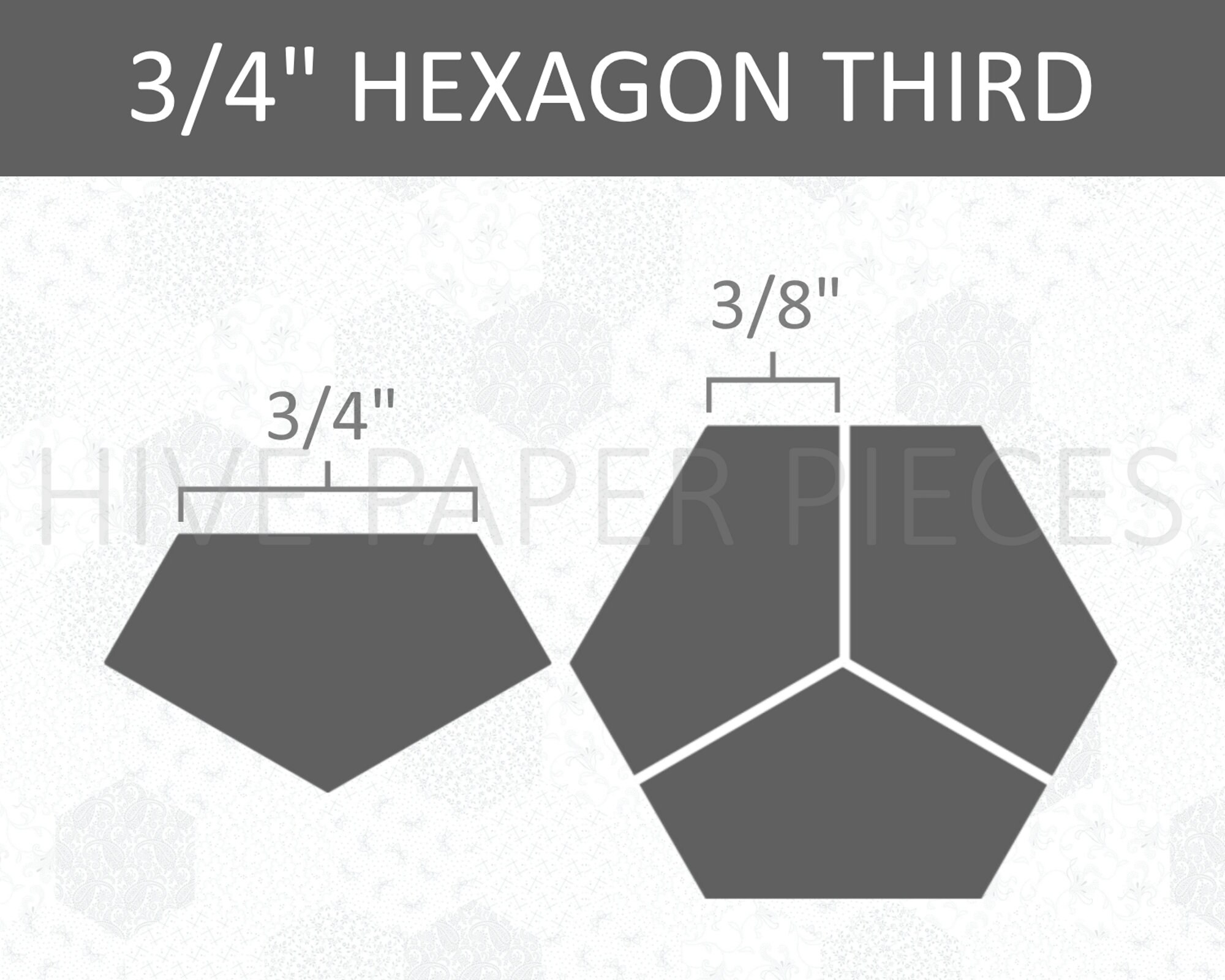Hive Paper Pieces 3/4HEXAGON THIRDS English Paper - Etsy France
