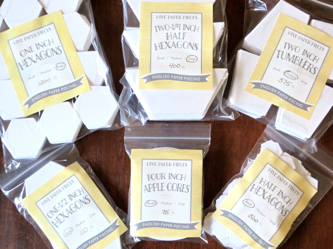 Hive Paper Pieces 2 HEXAGONS English Paper Piecing - Etsy