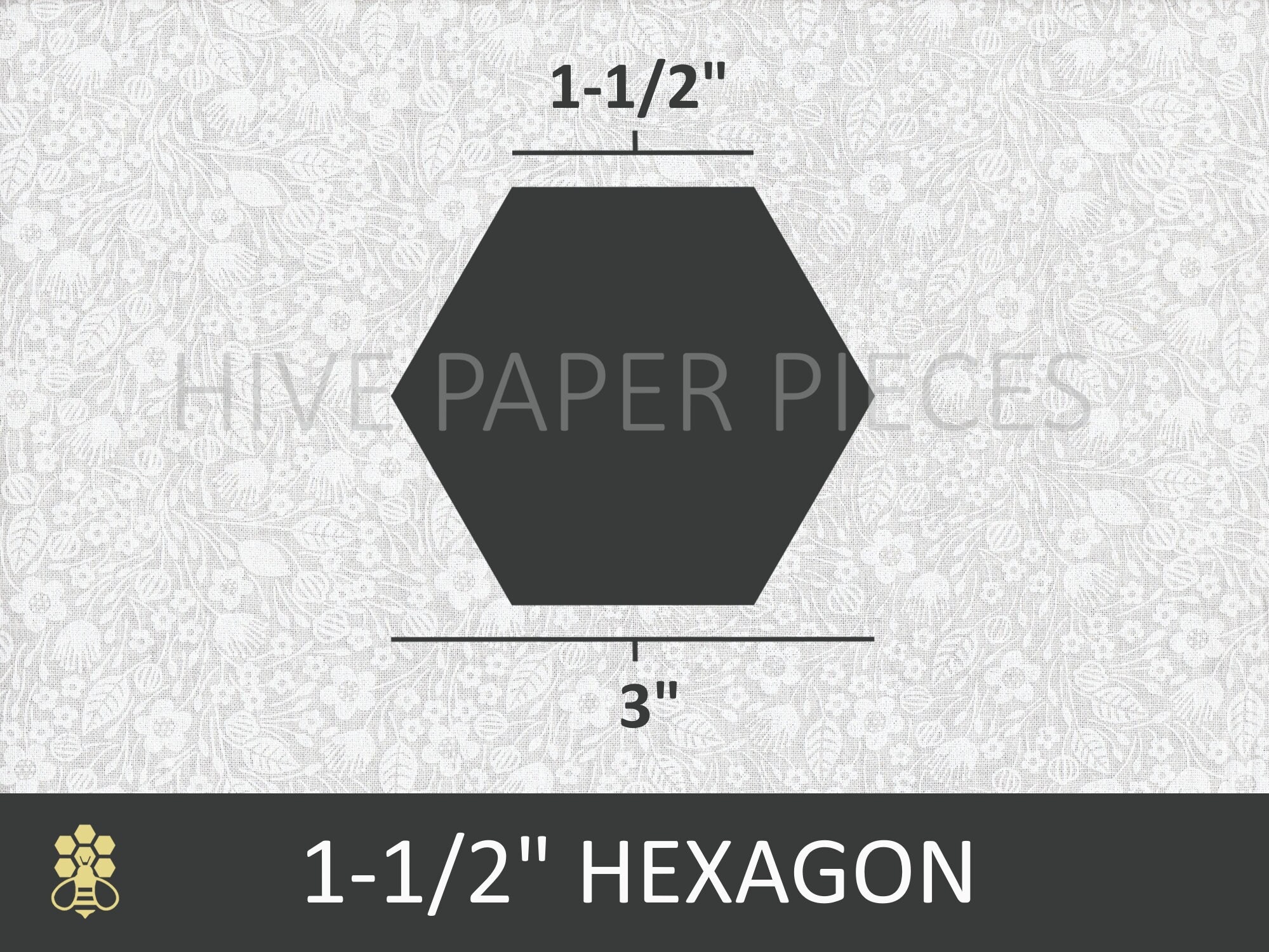 Hive Paper Pieces - 1-1/2" HEXAGONS - English Paper Piecing Quilt ...