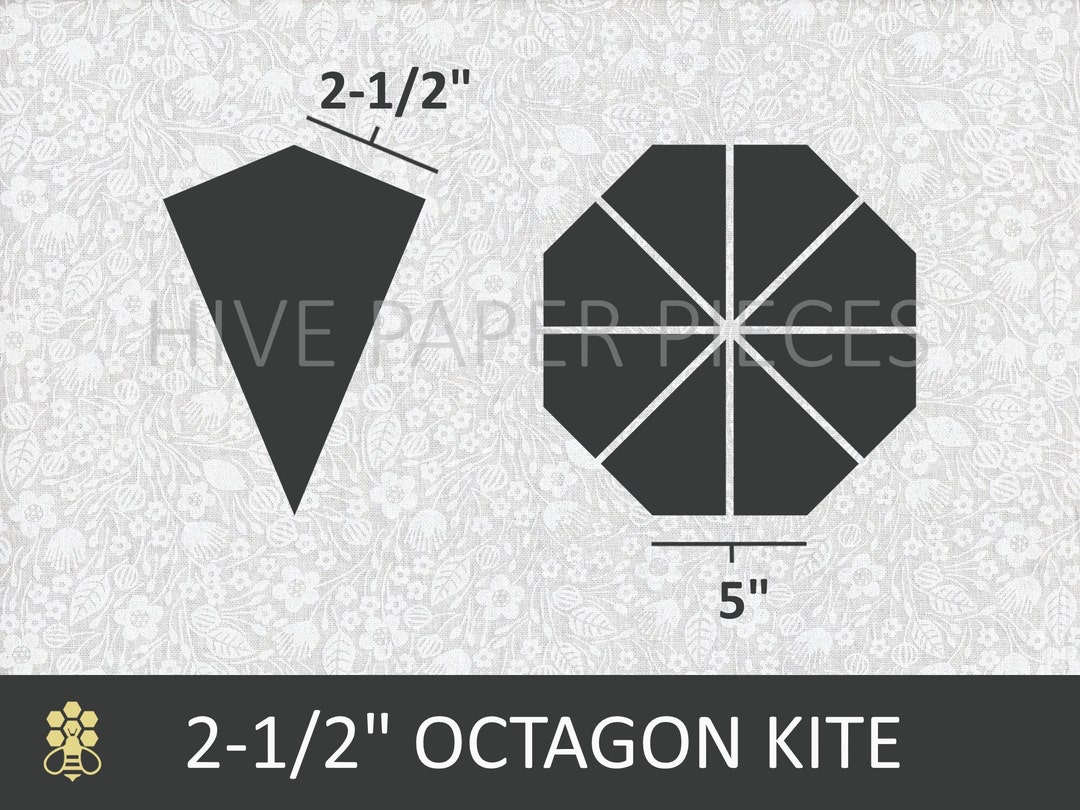 Hive Paper Pieces - 2-1/2" OCTAGON KITES - English Paper Piecing Quilt ...