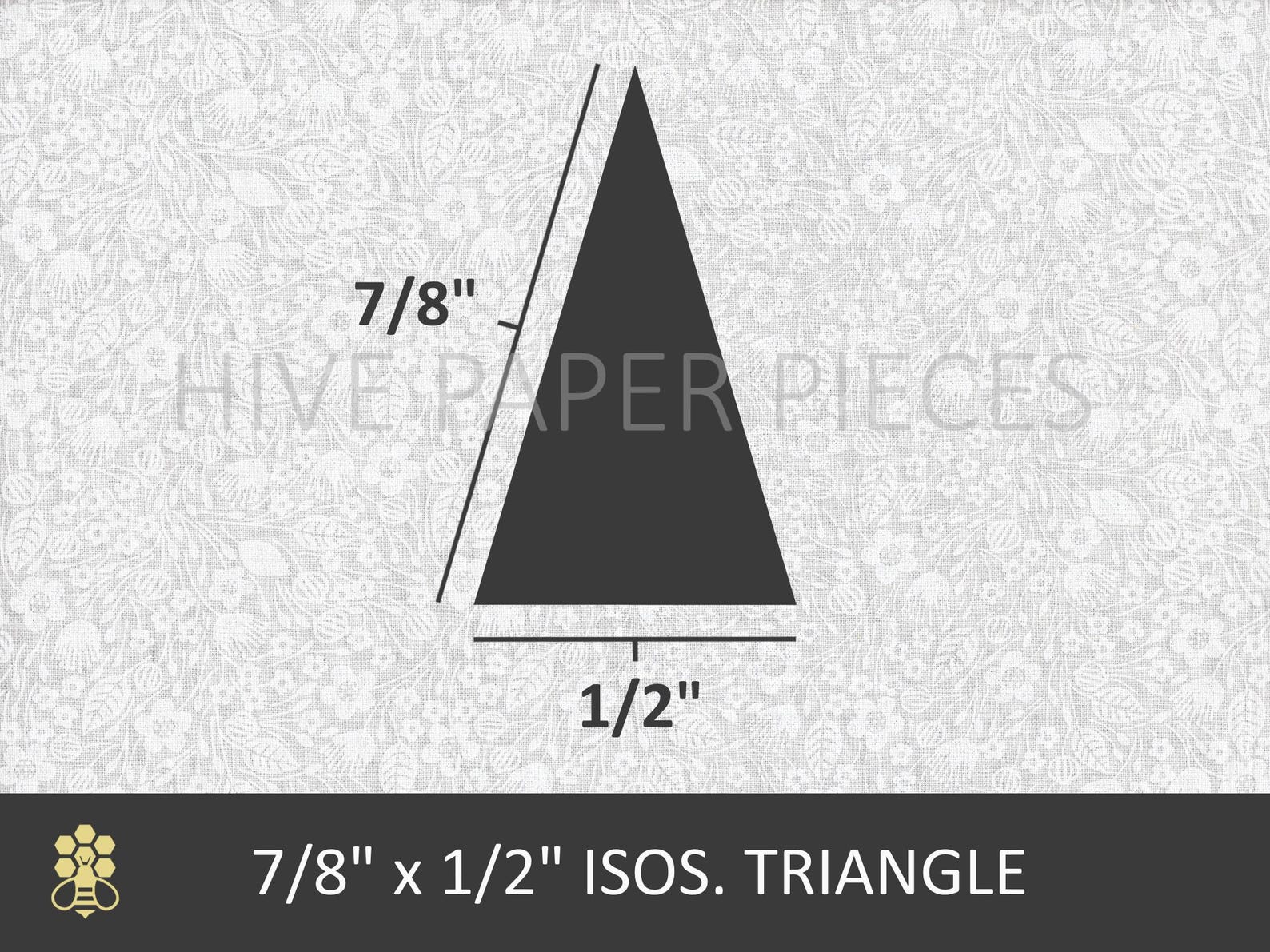 Hive Paper Pieces - 7/8" X 1/2" ISOSCELES TRIANGLES - English Paper ...