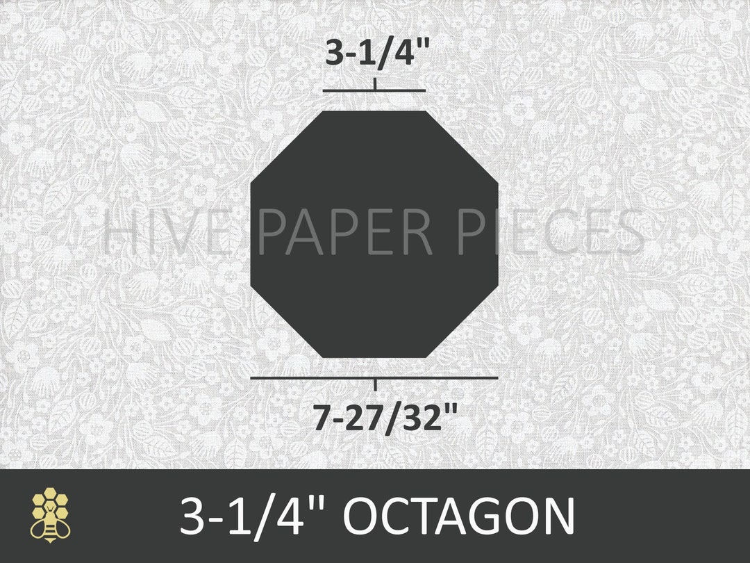 Hive Paper Pieces - 3-1/4" OCTAGONS - English Paper Piecing Quilt ...