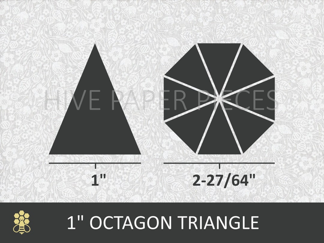 Hive Paper Pieces - 1" OCTAGON TRIANGLES - English Paper Piecing Quilt ...