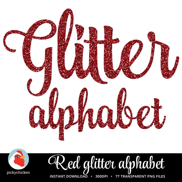 Red Glitter - Etsy