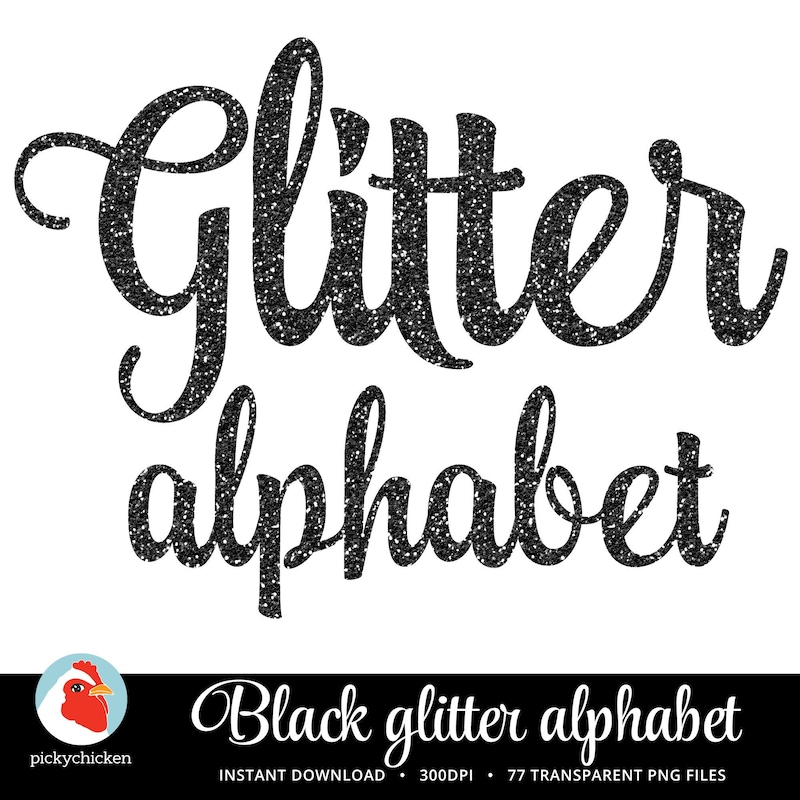 Black Glitter - Etsy
