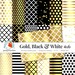 Gold Foil Digital Paper 4x6 Gold Black & White gold glam | Etsy