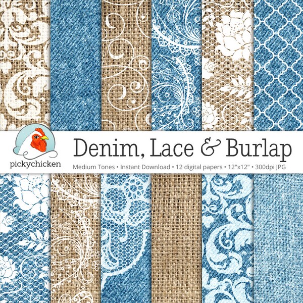 Denim and Burlap - Etsy