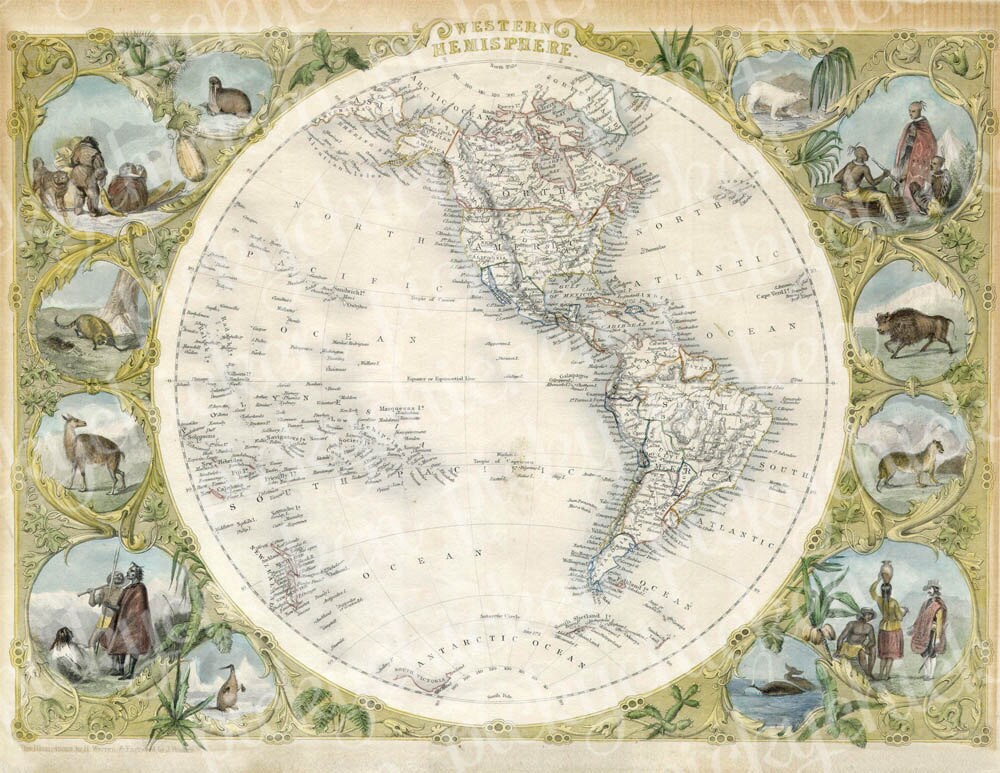 Vintage Maps Digital Scrapbook Paper old map antique | Etsy