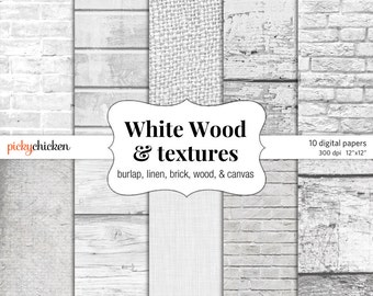 White Textures Digital Papers: white Wedding Digital - Etsy