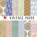 Indian Digital Paper - Vintage Botanical Patterns, Paisley, Ethnic ...
