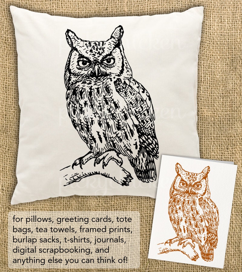 Wise Owl 8x10 Digital Download Printable Image for Transfer - Etsy