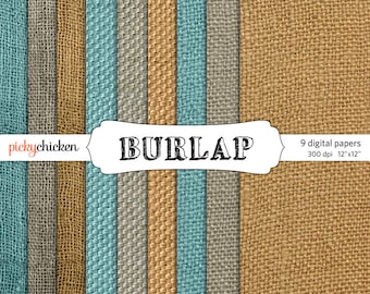 Burlap Digital Paper Textures Instant Download Natural - Etsy