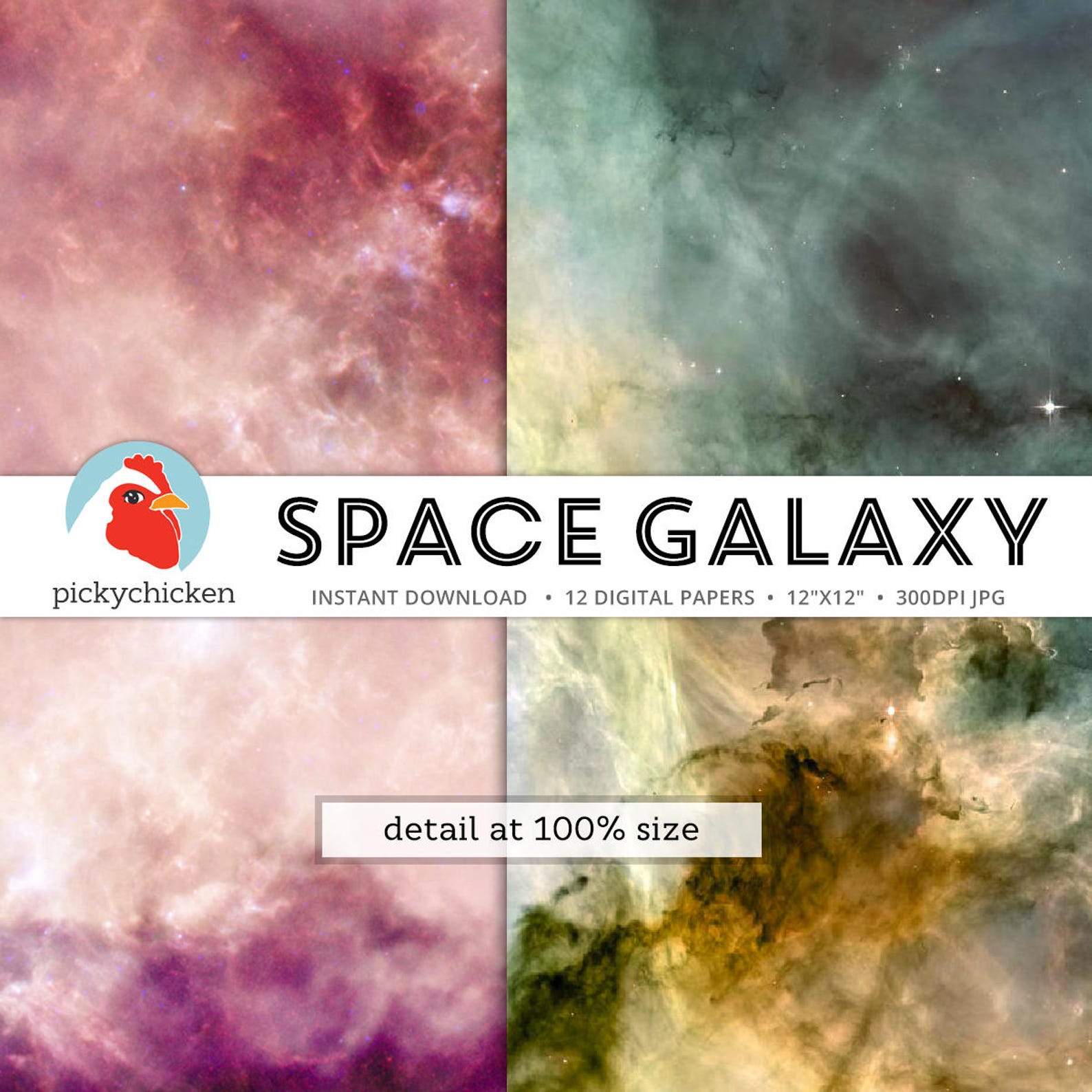 Space Digital Paper Galaxy Paper Space Background Stars | Etsy