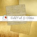 Gold Digital Paper - Gold Foil Paper & Gold Glitter Paper Faux Gold ...