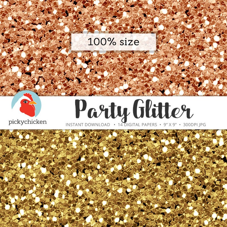 Glitter Digital Paper - Gold Glitter, Black Glitter, Halloween Glitter ...