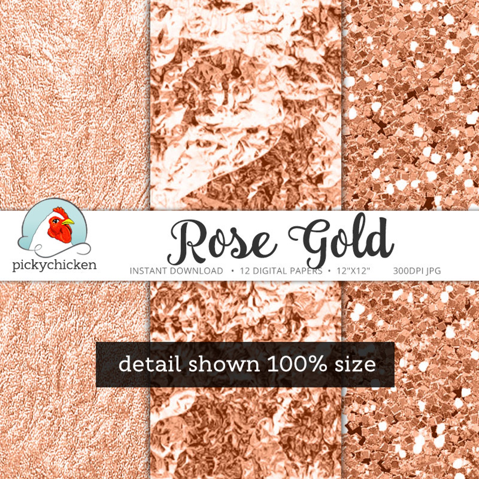 Rose Gold Digital Paper rose gold paper rose gold faux foil | Etsy
