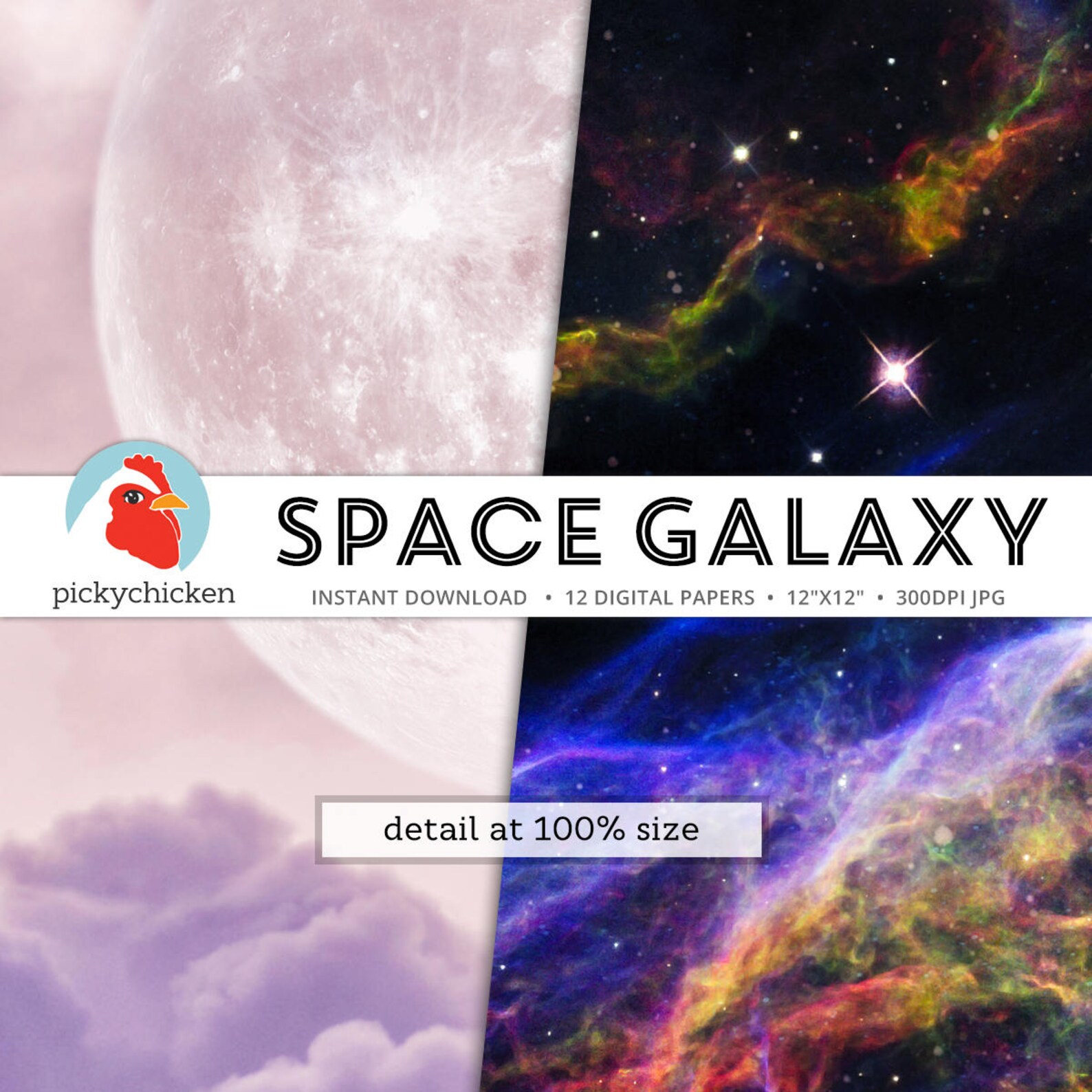 Space Digital Paper Galaxy Paper Space Background Stars | Etsy