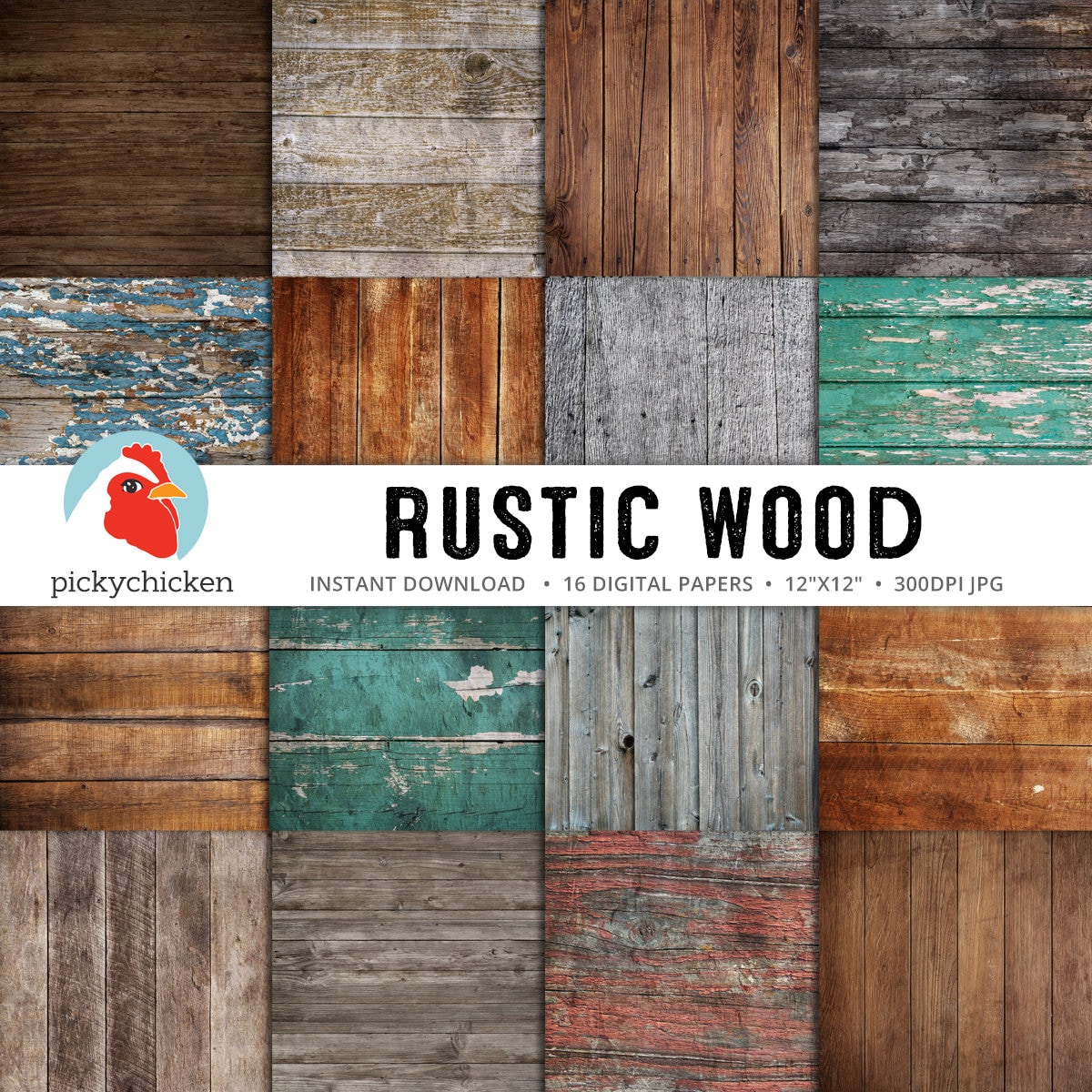 Wood Digital Paper Rustic Woodgrain Background Photography Backdrop ...