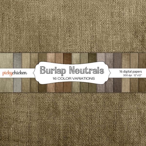 Burlap Digital Paper - Etsy