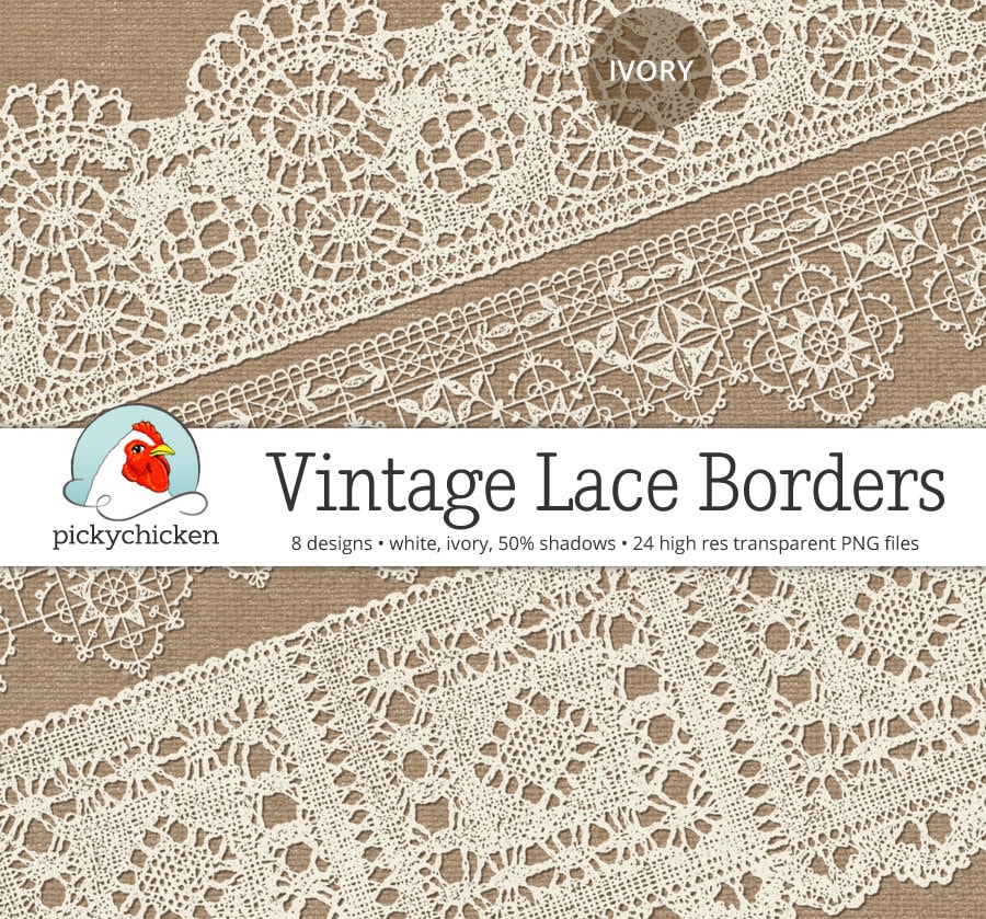 Digital Vintage Lace Borders White Lace Borders Ivory Lace - Etsy Australia