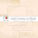 Gold Confetti on Blush Digital Paper - Faux Gold Foil Wedding Peach ...