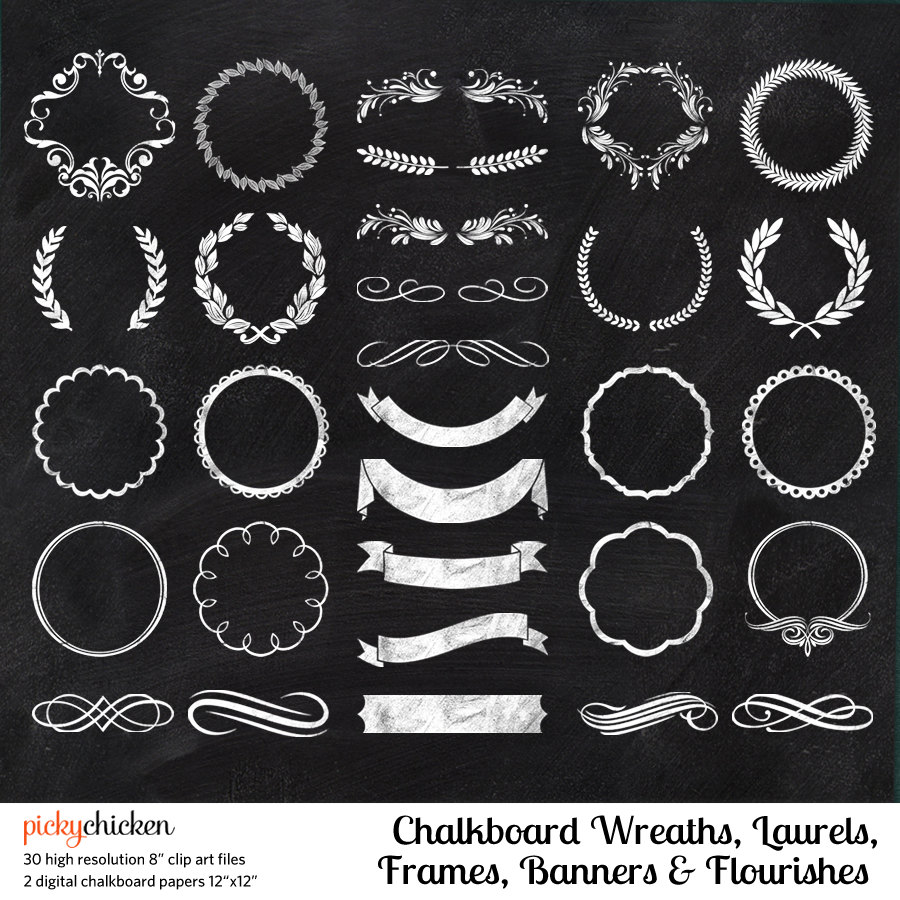 Free Digital Chalkboard Frames