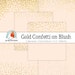 Gold Confetti on Blush Digital Paper - Faux Gold Foil Wedding Peach ...
