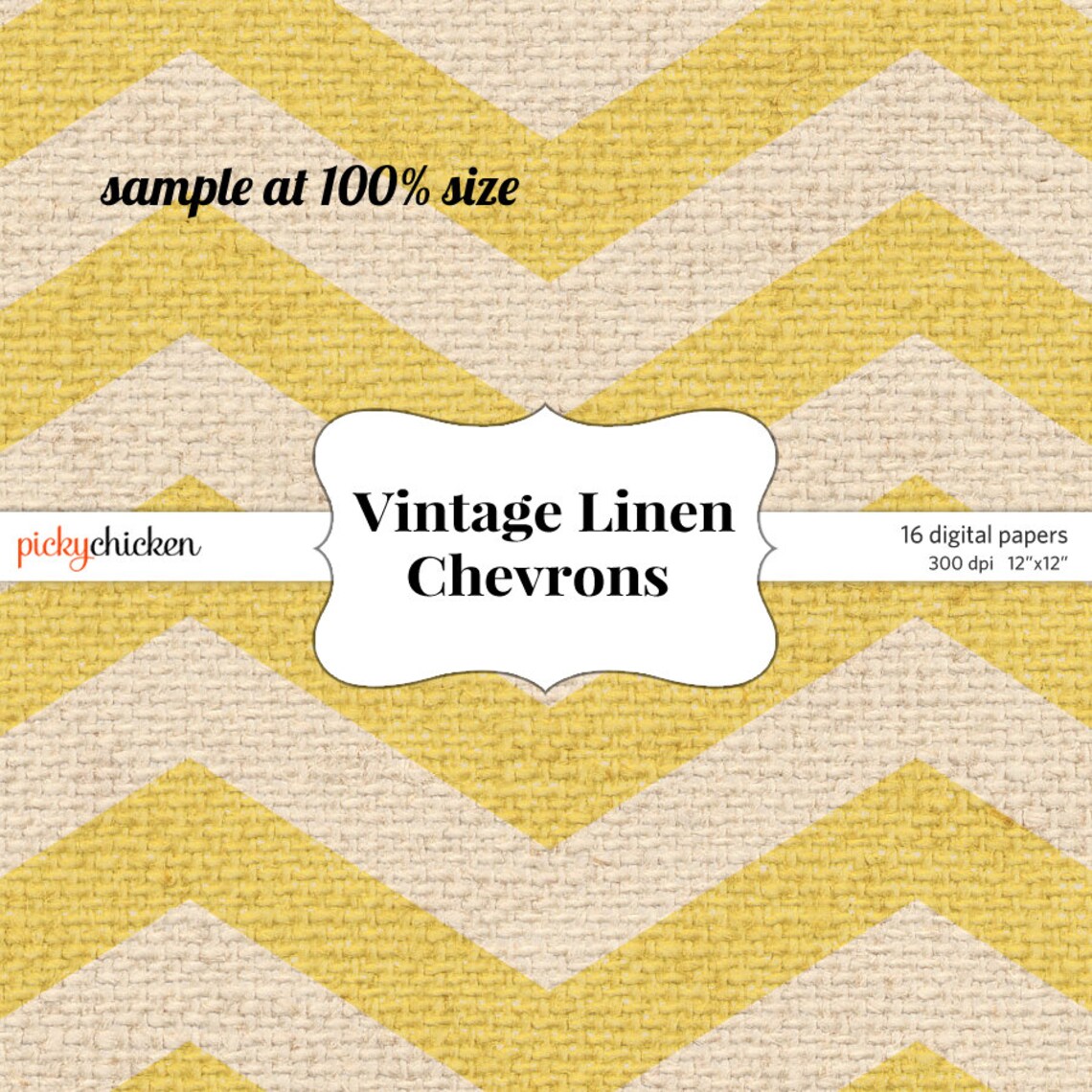 Linen Chevron Digital Scrapbook Paper Burlap Textured Fabric | Etsy