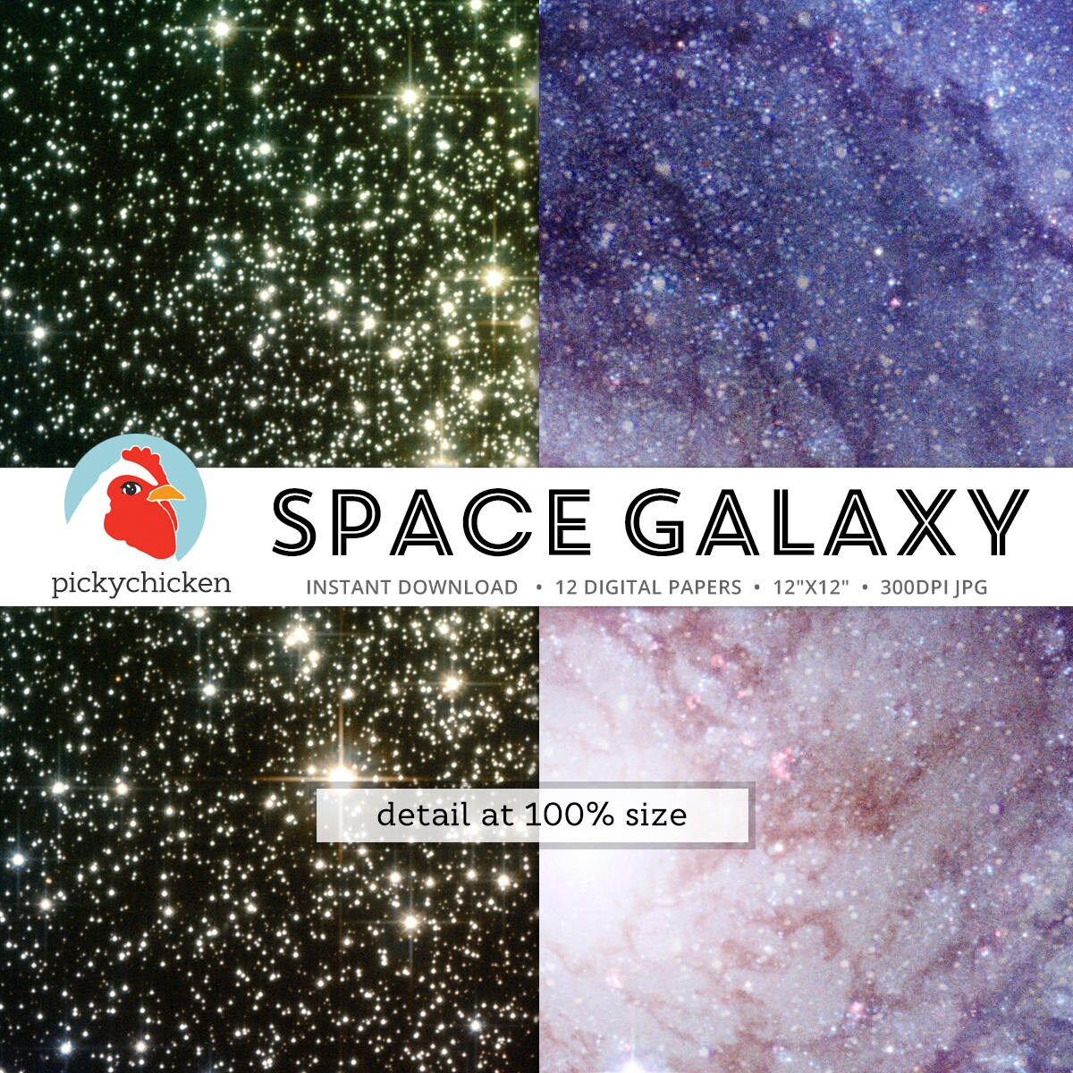 Space Digital Paper Galaxy Paper Space Background Stars | Etsy