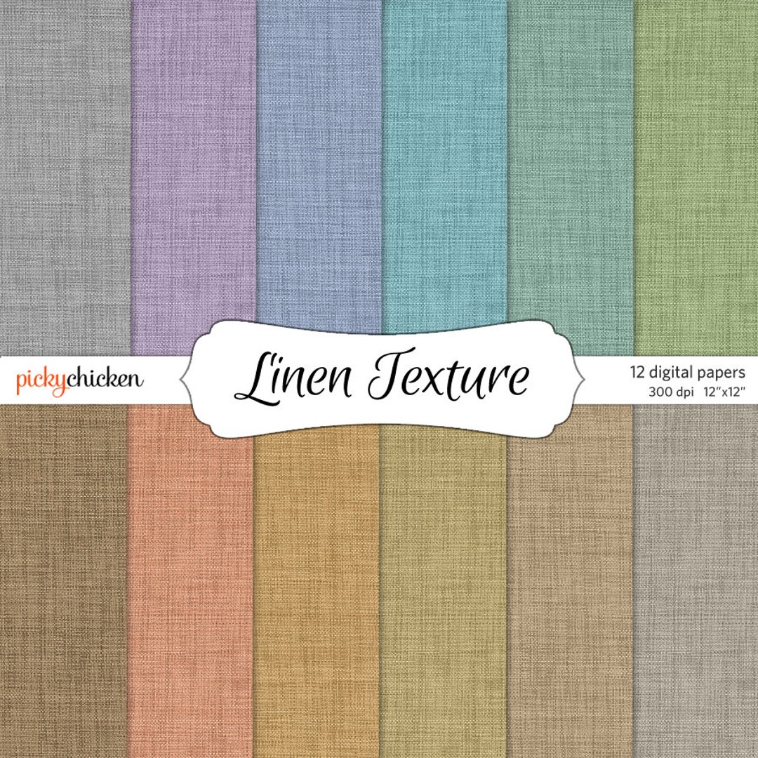 Linen Digital Paper - 12 Textured Scrapbook Papers Neutral Brown Tan ...