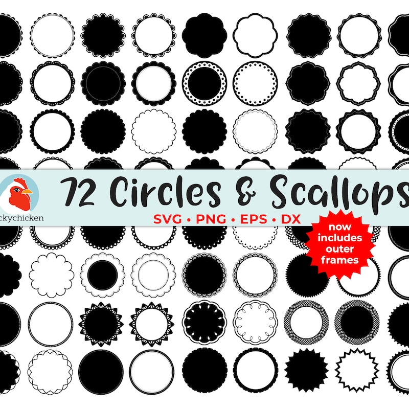 Black Round Frame Art - Etsy